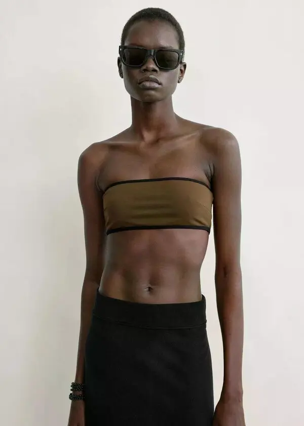 TOTEME Contrast-trim Bikini Top