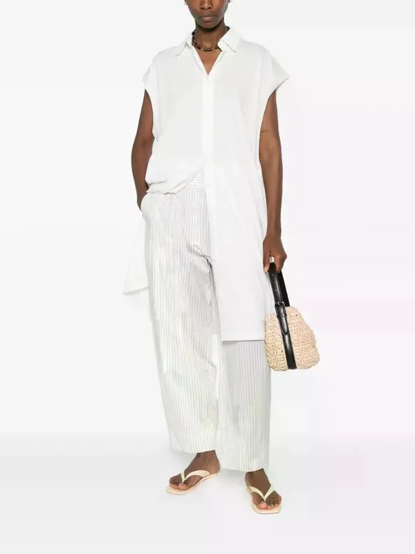 TOTEME Sleeveless Jersey Midi Shirt Dress - Neutrals