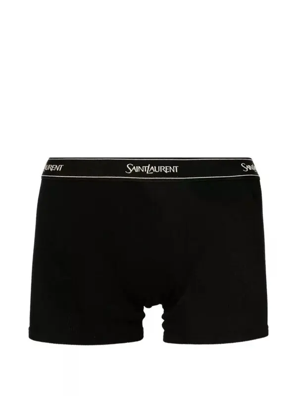 Saint Laurent Logo-waistband Ribbed Boxers