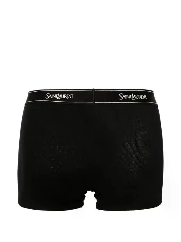 Saint Laurent Logo-waistband Ribbed Boxers