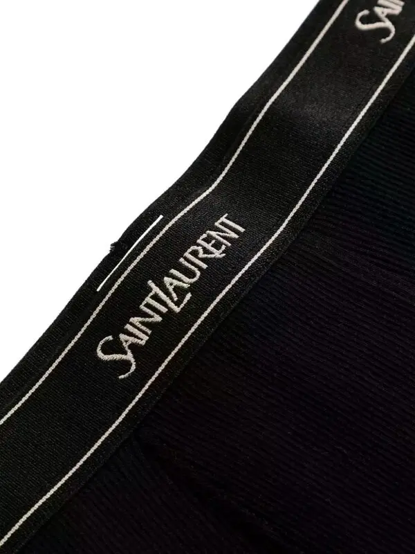 Saint Laurent Logo-waistband Ribbed Boxers