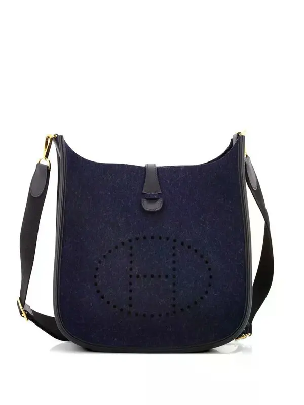 Hermès Evelyn Gen Iii Felt Pm Crossbody Bag - Blue