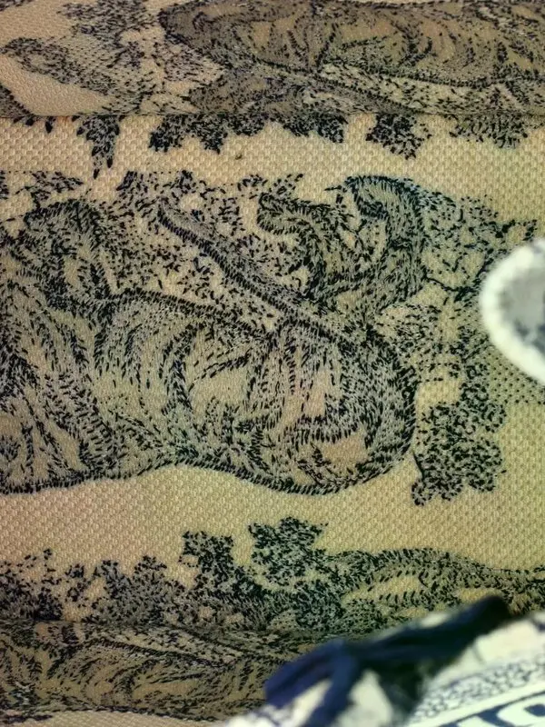Dior Embroidered Canvas Medium Tote Bag