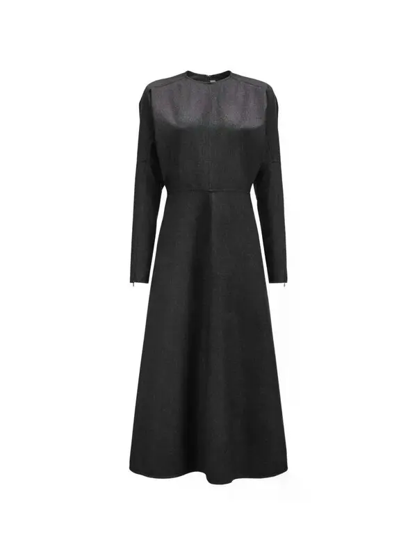 Victoria Beckham Dolman Long-sleeve Midi Dress - Grey