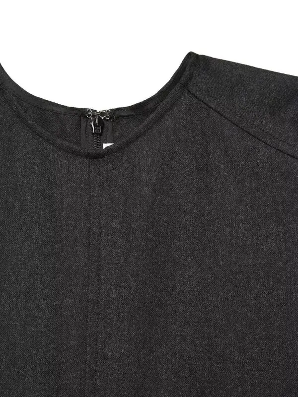 Victoria Beckham Dolman Wool Midi Dress - Grey