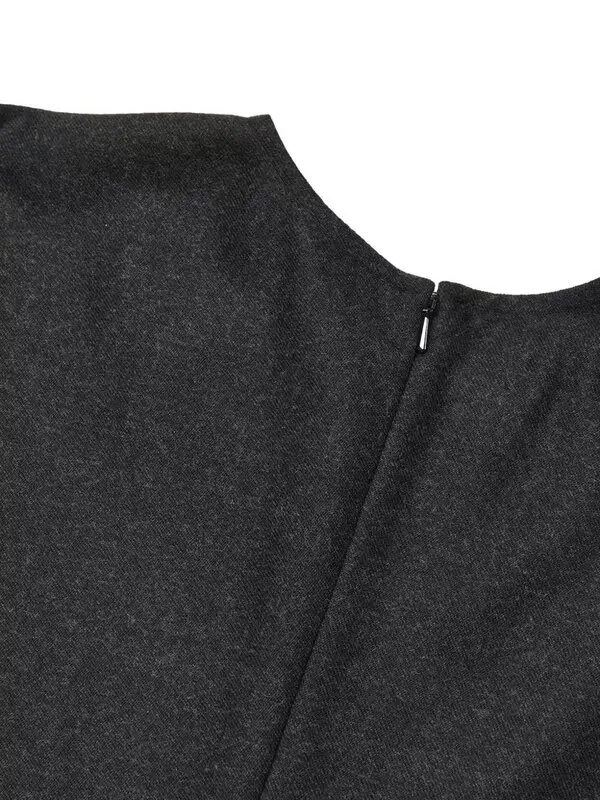 Victoria Beckham Dolman Wool Midi Dress - Grey