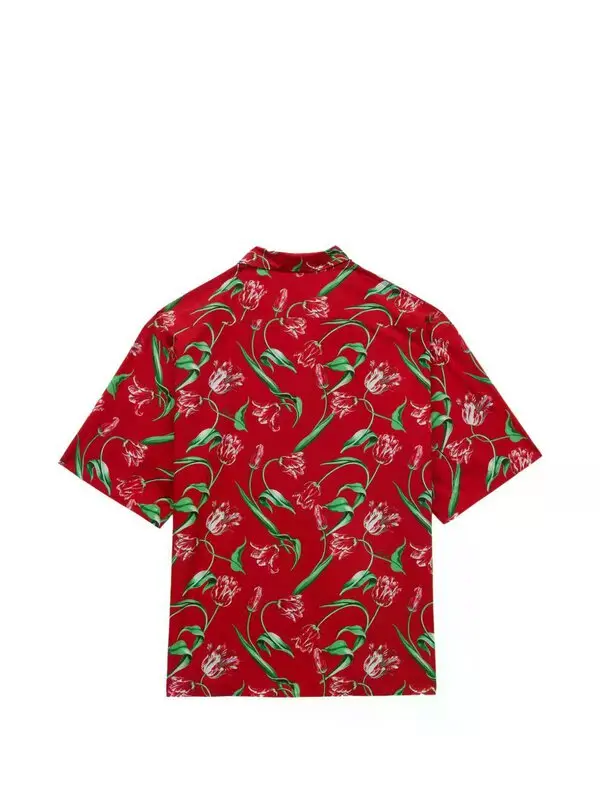 Kenzo Tulip-print Short-sleeve Shirt