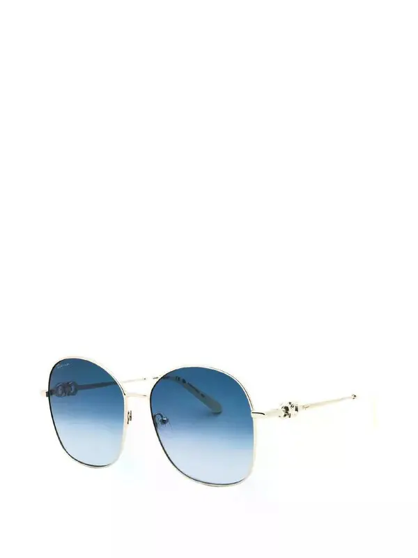 FERRAGAMO Gancini Round-frame Sunglasses