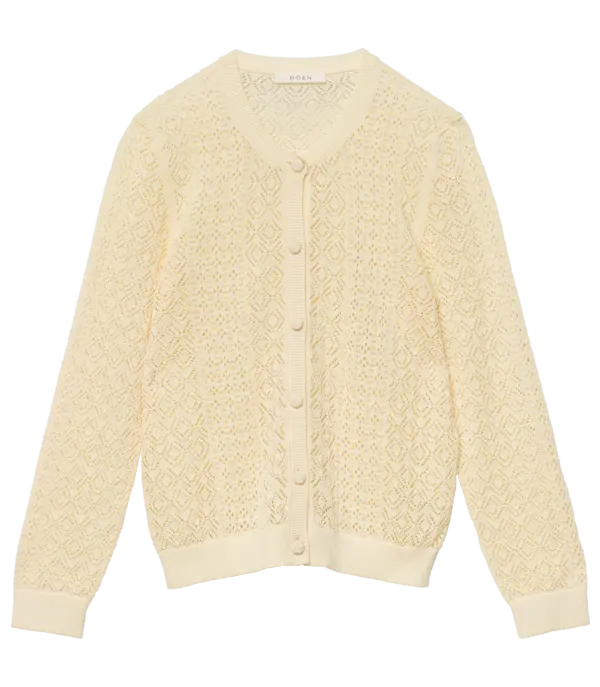 DÔEN Diane Cardigan In Pointelle