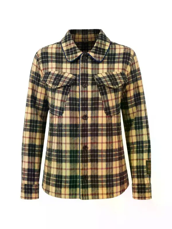 PIERRE-LOUIS MASCIA Tartan Wool Shirt - Yellow