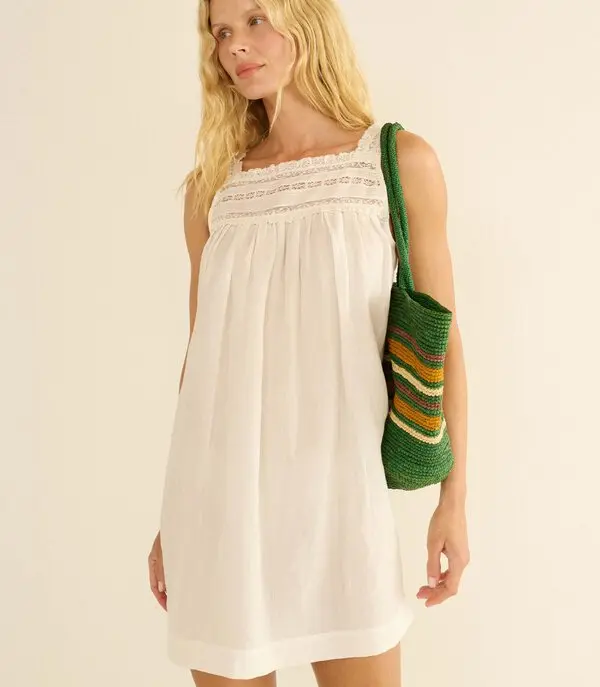 DÔEN Bea Dress Mini Dress - Salt