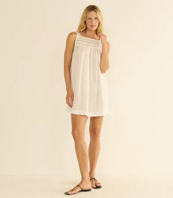 DÔEN Bea Dress Mini Dress - Salt