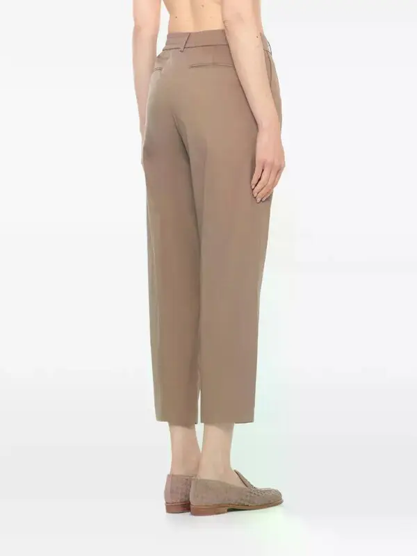 PT TORINO Pleated Detail Cropped Trousers