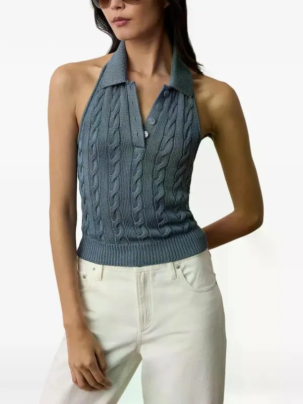 Ralph Lauren Cable-knit Halterneck Sweater