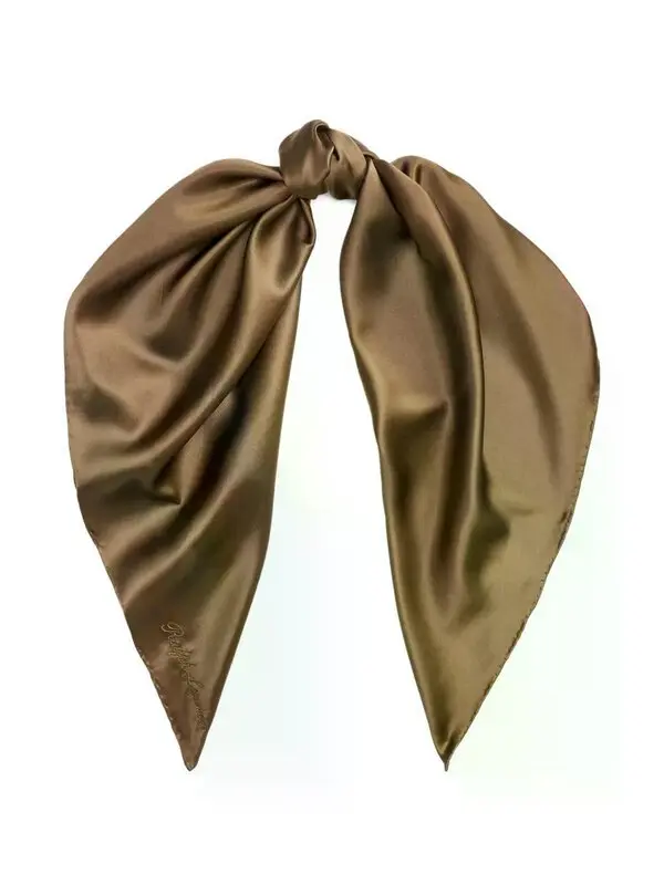 Ralph Lauren Embroidered Silk-charmeuse Scarf