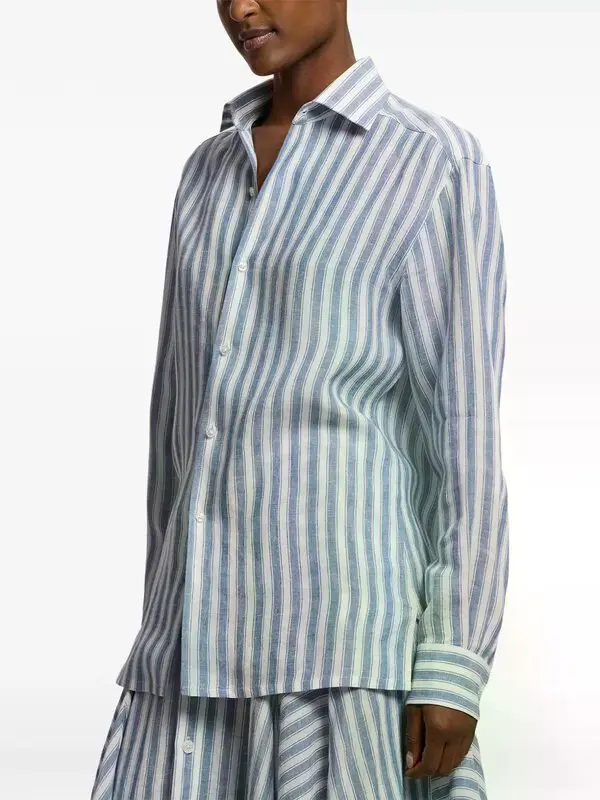 Ralph Lauren Striped Linen Capri Shirt