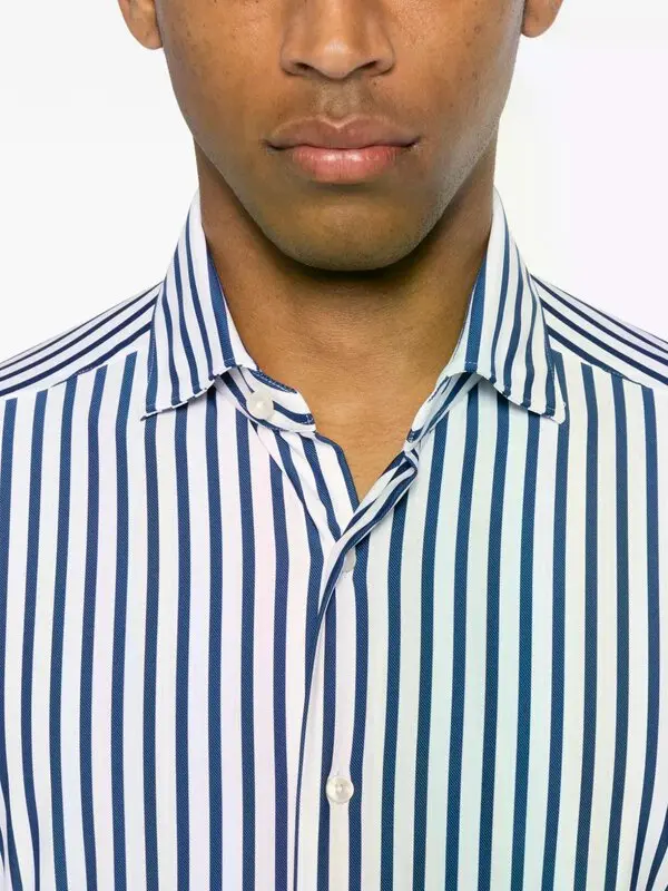 XACUS Vertical-stripe Long-sleeve Shirt