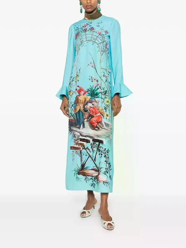 PHILIPPA 1970 Graphic Print Dress