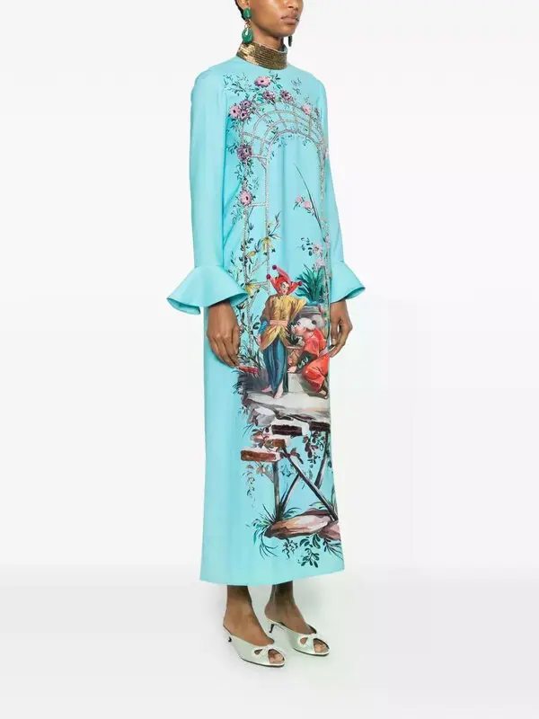 PHILIPPA 1970 Graphic Print Dress