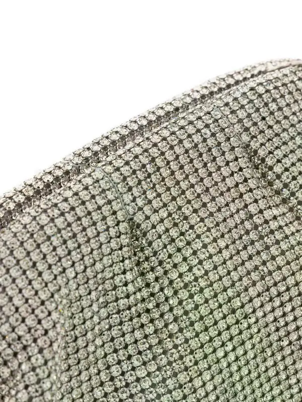 Luisa Spagnoli Crystal Embellished Ruched Clutch Bag