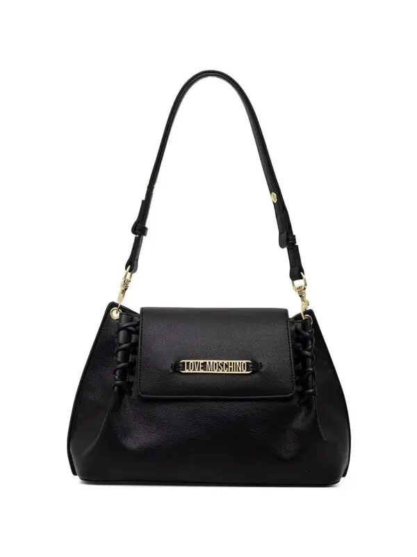 Moschino Whipstitch Detail Shoulder Bag - Black