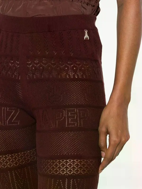 Patrizia Pepe Pointelle-knit Flared Trousers
