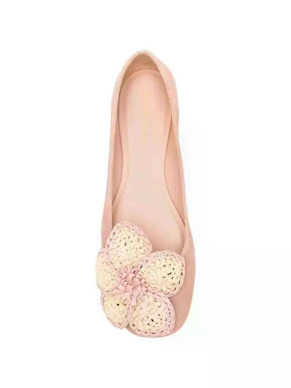 PALOMA BARCELO Flower Appliqué Ballet Flats