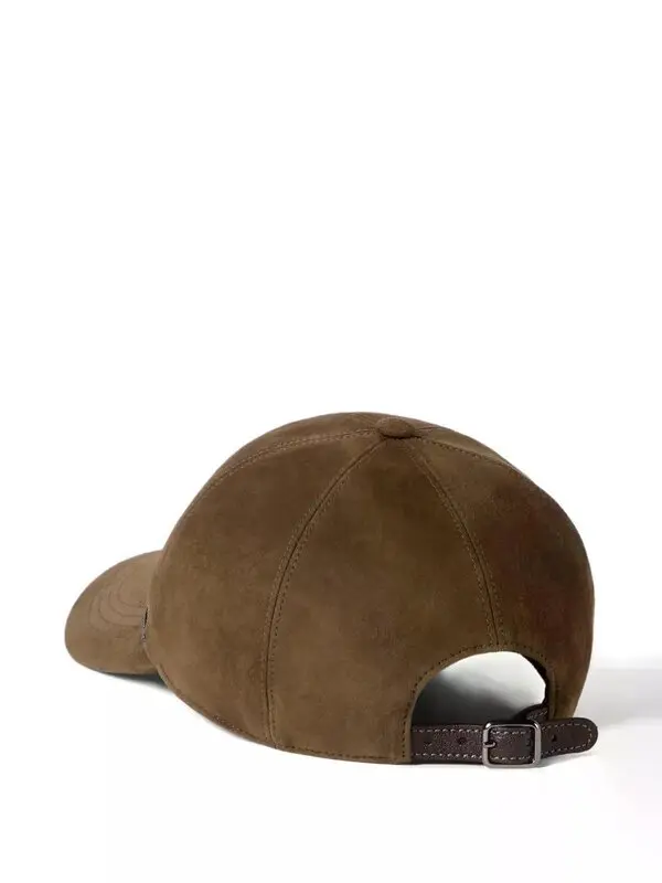 Brunello Cucinelli Suede Baseball Cap With Monili Embellishment