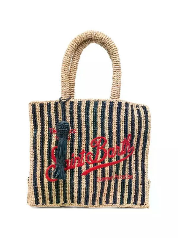 MC2 SAINT BARTH Colette Raffia Tote Bag - Neutrals