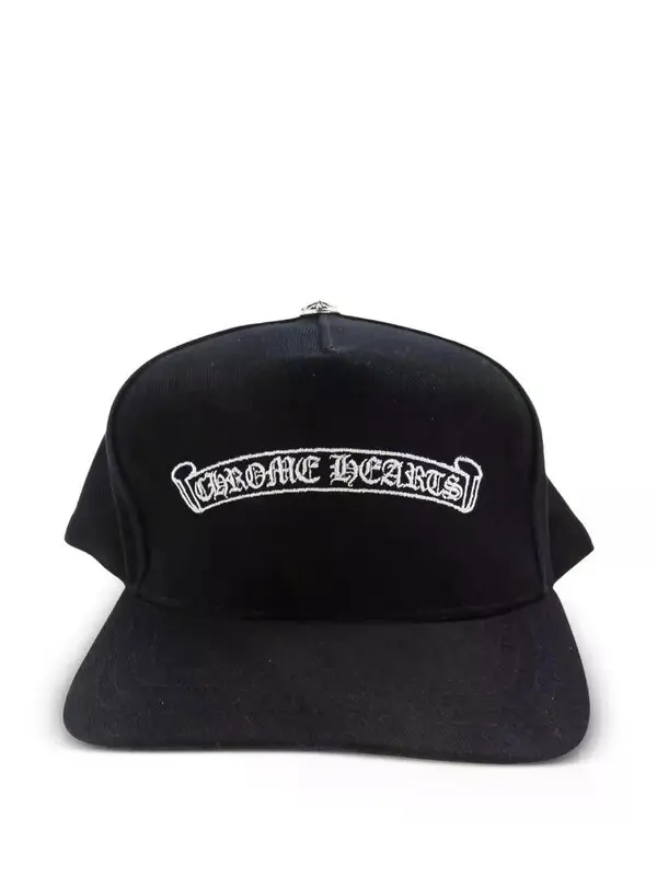 Chrome Hearts Embroidered Scroll Baseball Cap - Black