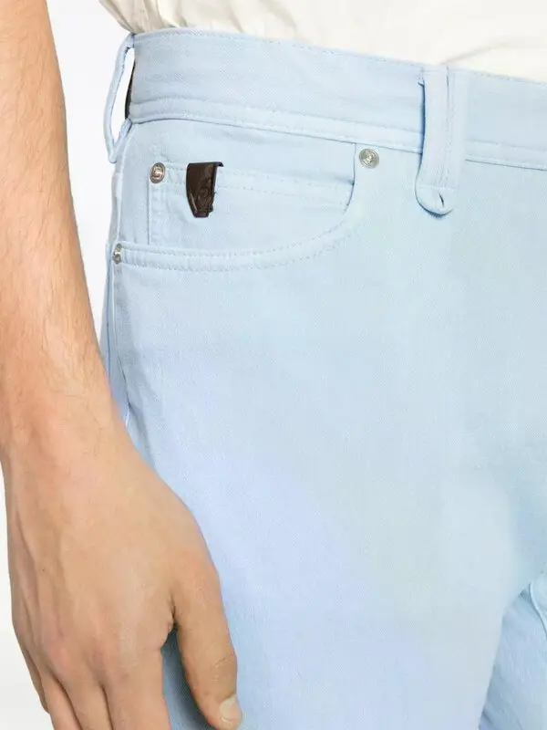 Brioni Five-pocket Jeans With Logo Patch