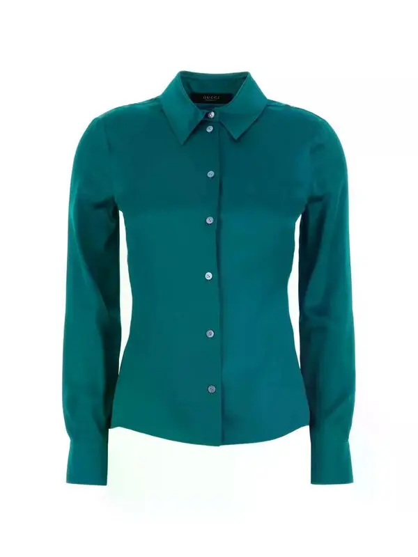 Gucci Satin Finish Long Sleeve Shirt