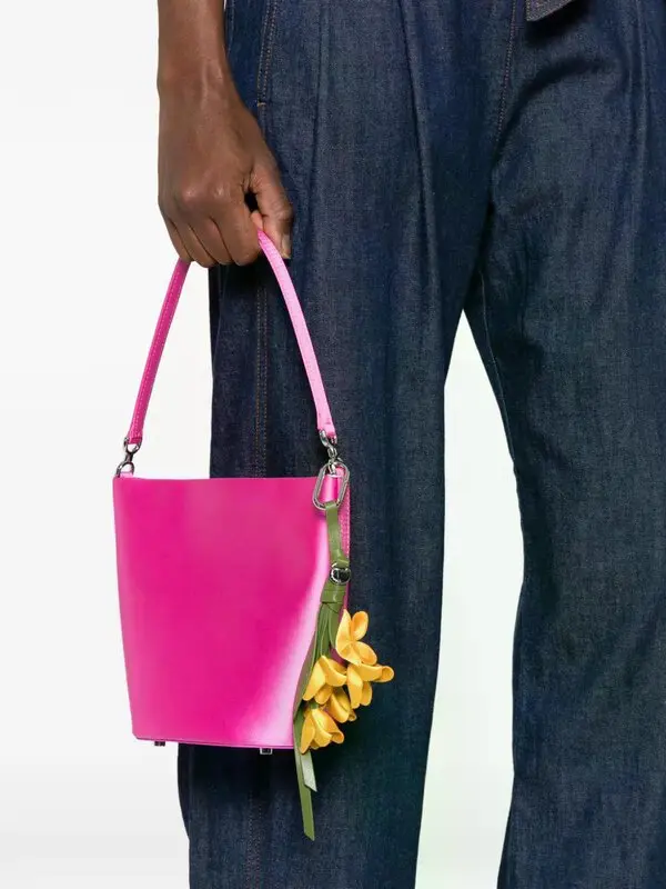 SELF-PORTRAIT Flower Charm Bucket Bag