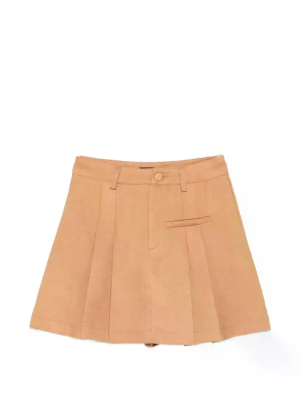 ACTUALEE Pleated Detail Skirt