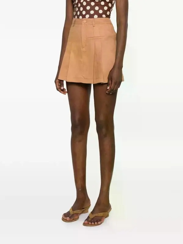 ACTUALEE Pleated Detail Skirt