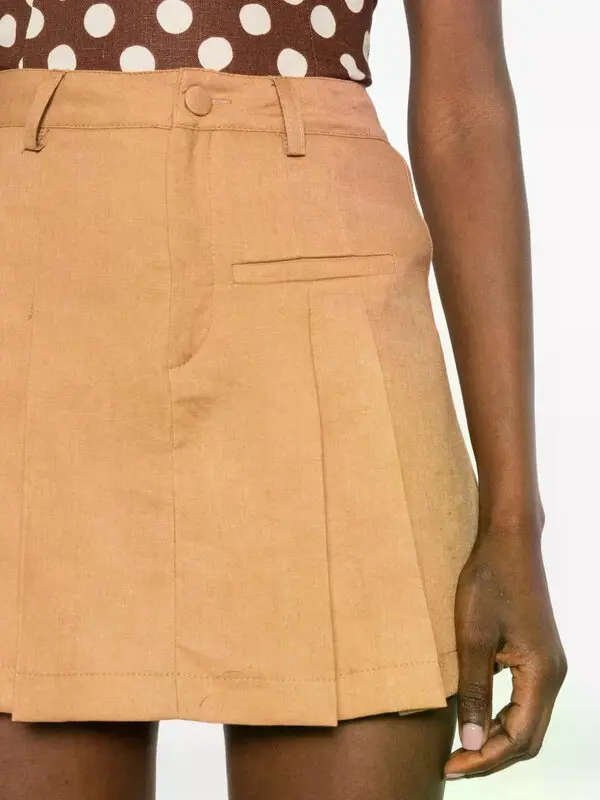 ACTUALEE Pleated Detail Skirt
