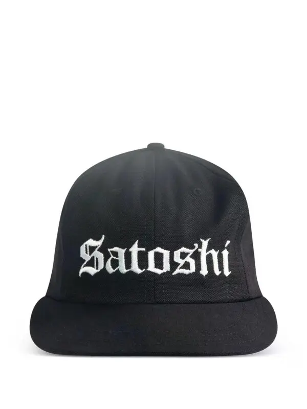 SATOSHI NAKAMOTO Embroidered Logo Baseball Cap - Black