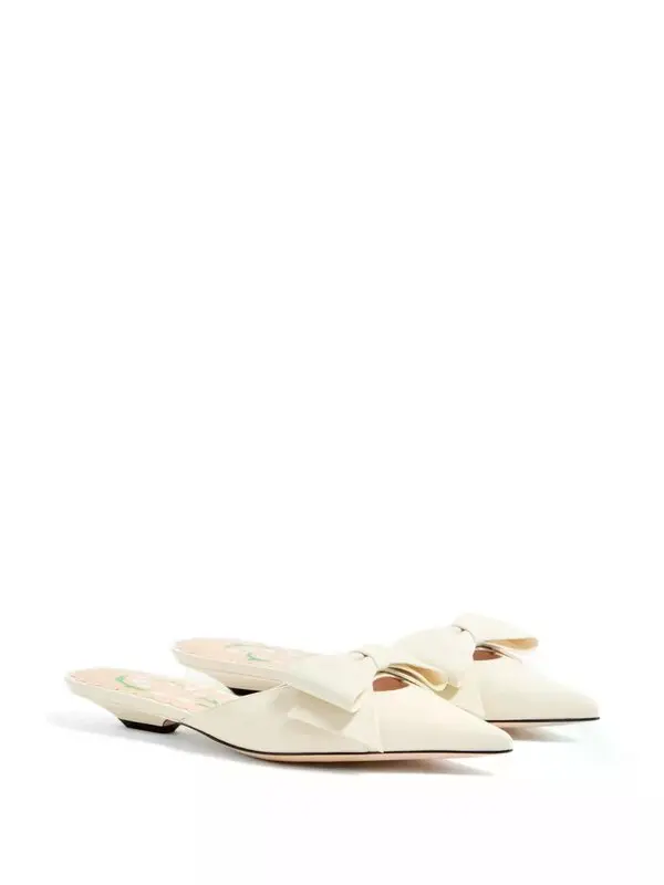 Valentino Garavani Bow Detail Kidskin Mules