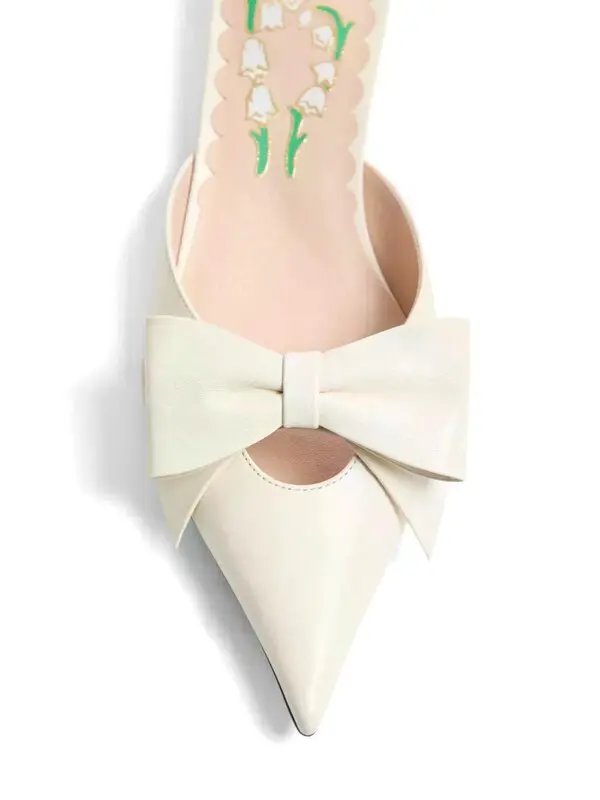 Valentino Garavani Bow Detail Kidskin Mules