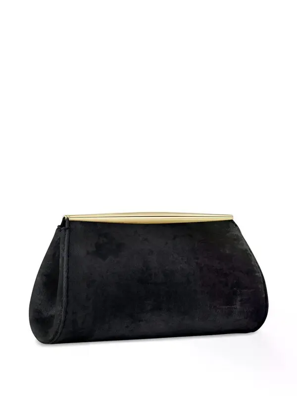 Tyler Ellis Suzannah Crushed-velvet Clutch Bag - Black