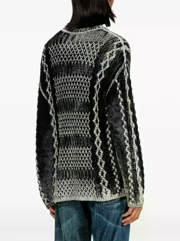 DIESEL® Oval D Cable Knit Sweater