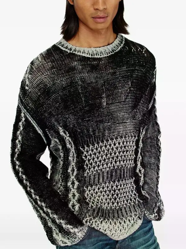 DIESEL® Oval D Cable Knit Sweater