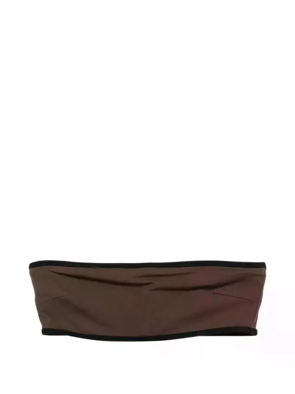 TOTEME Contrast Trim Bikini Top - Brown