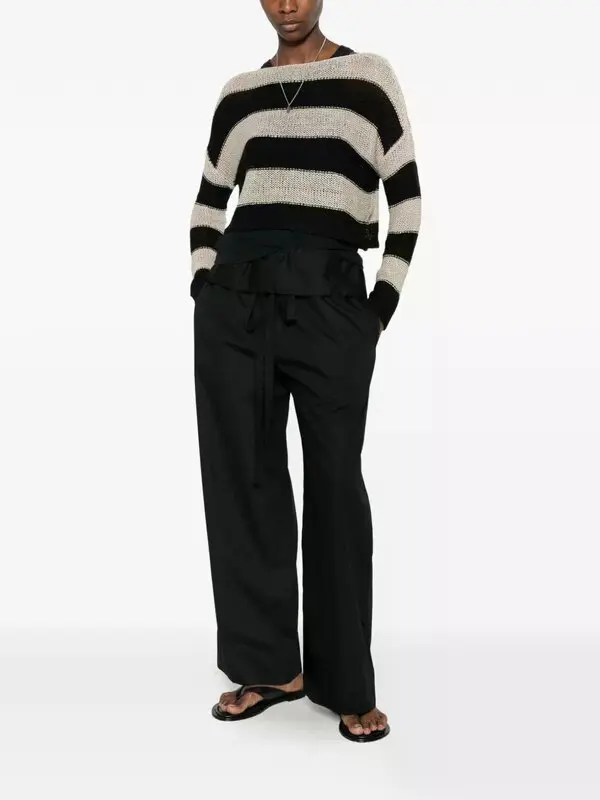 Enza Costa Peplum Drawstring Trousers