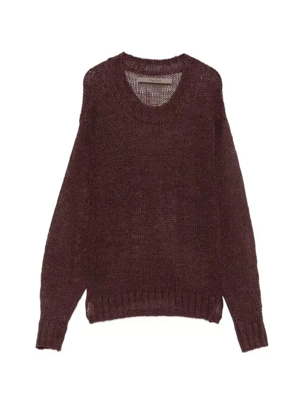 Enza Costa Linen Open-knit Sweater