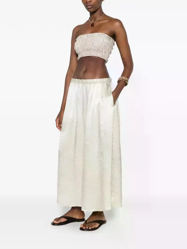 Enza Costa Satin Skirt - Neutrals