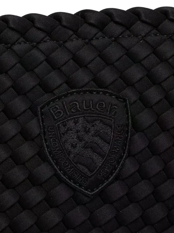 BLAUER. Woven Logo-patch Clutch Bag