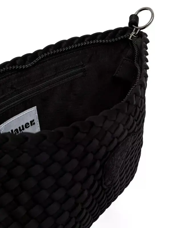 BLAUER. Woven Logo-patch Clutch Bag