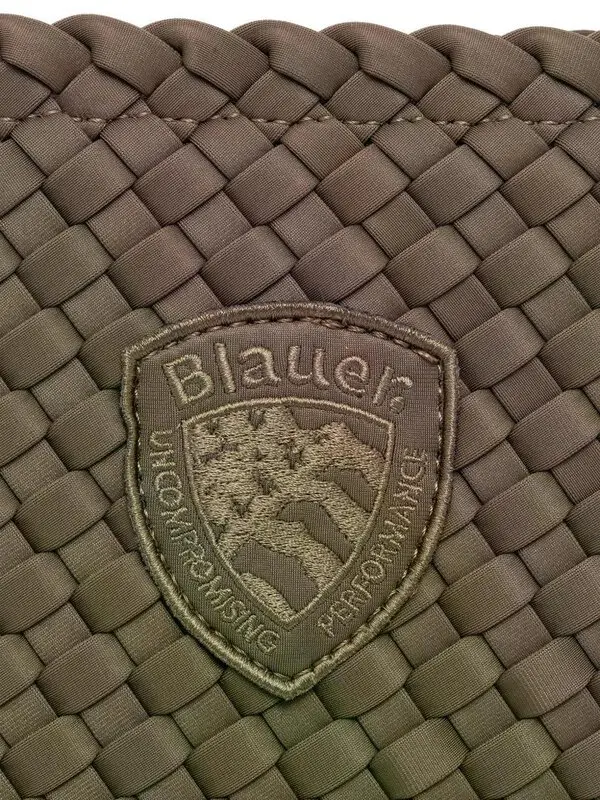 BLAUER. Woven Logo-patch Clutch Bag