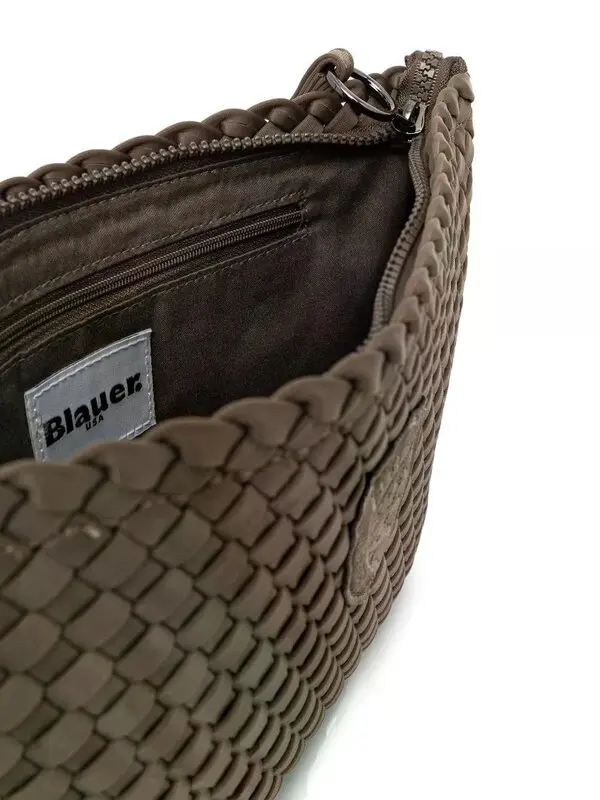 BLAUER. Woven Logo-patch Clutch Bag
